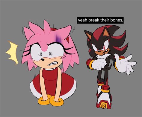 Amy Rose And Shadow The Hedgehog Sonic Drawn By Psychohog Danbooru