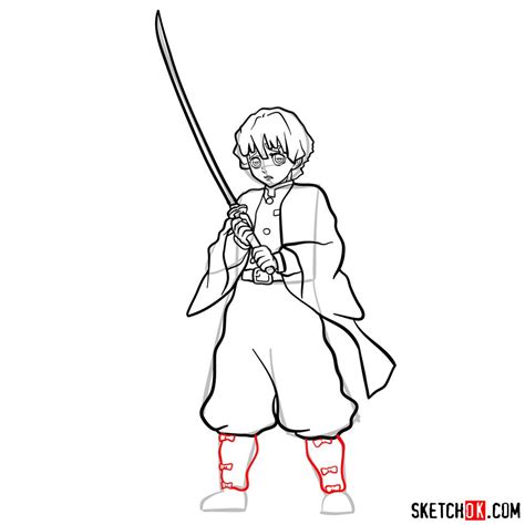 How To Draw Zenitsu Agatsuma Demon Slayer Sketchok Easy Drawing Guides