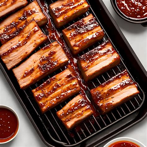 Deliciosa Panceta De Cerdo Con Salsa Arte Generativo De Ai Foto Premium