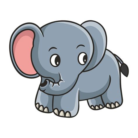 elefante de ilustración de dibujos animados 6655802 Vector en Vecteezy
