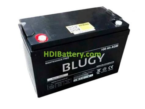 Bater A Para Caravana Blugy Agm Bgm Voltios Amperios