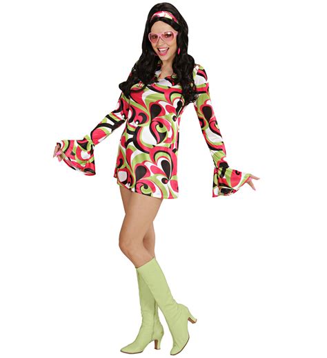 Kost M Er Jahre Kleid Hippie Verkleidung Gr E S Scherzwelt