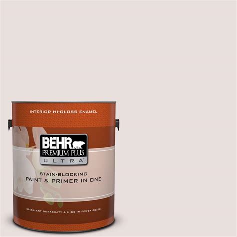 BEHR Premium Plus Ultra 1 Gal PR W6 Prelude To Pink Hi Gloss Enamel