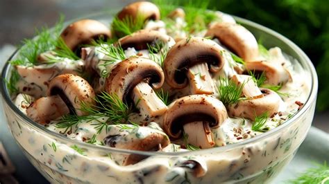 Rețetă de Salată de Ciuperci cu Maioneză și Usturoi Cum să Faci