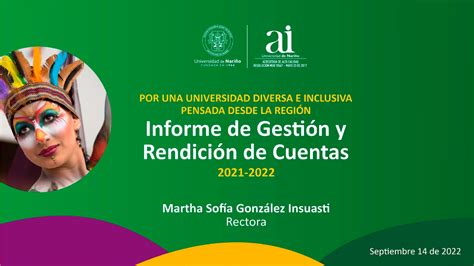Rendición de Cuentas 2021 2022 Universidad de Nariño