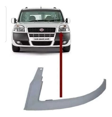 Moldura Friso Aro Farol Esquerdo Fiat Doblo 10 735418074