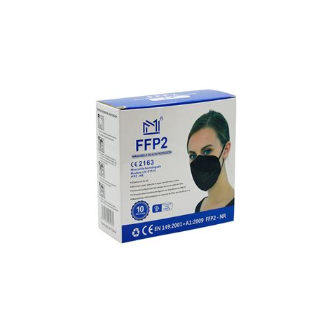MASCARILLA FFP2 NEGRO NR CAJA 10 UDS
