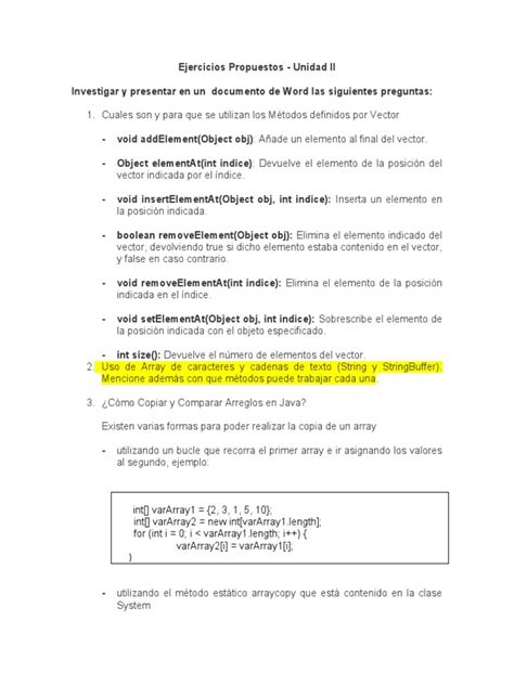 actividad unidad 2 teoria pdf estructura de datos de matriz java lenguaje de programación