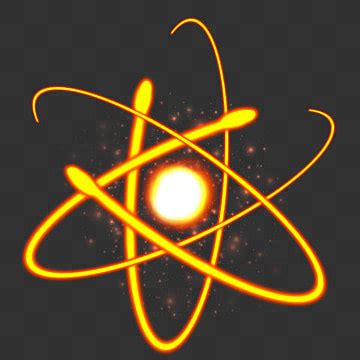 Efecto De Luz Atómica Punto De Luz Amarilla PNG átomo Efecto De Luz