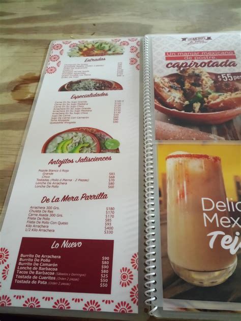 Carta del restaurante Los Mero s del Jalisco Suc LABNA Cancún Av