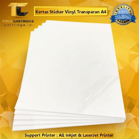 Jual Sticker Vinyl Transparant Stiker Bening Kertas Transparan Glossy