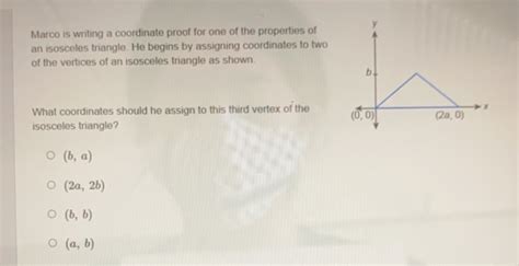 Solved Marco Is Writing A Coordinate Proof For One Of The Properties