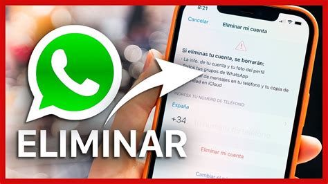 CÓMO ELIMINAR cuenta de WhatsApp PARA SIEMPRE Actualizado 2021