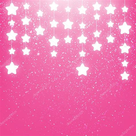 Estrellas Blancas Sobre Fondo Rosa Vector De Stock Por Huhli13 78805082