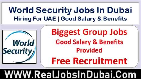 World Security Careers Jobs Vacancies In UAE RealJobs