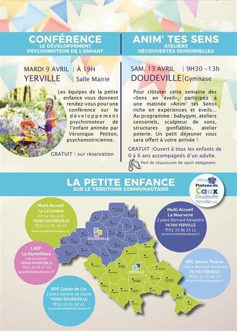 Semaine la Petite Enfance Les sens en éveil CDC Plateau de Caux