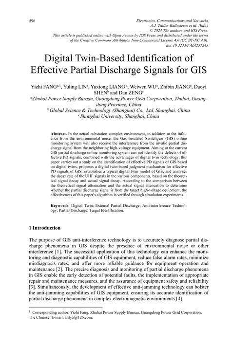 pdf digital twin based identification of effective partial discharge signals for gis