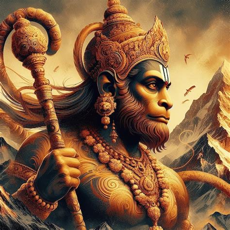 Premium Photo Photo Hindu Lovely Idol Hanuman Ji Generator By Ai