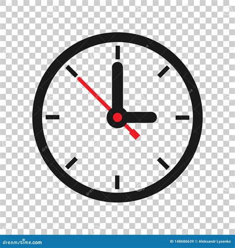Icono De La Muestra Del Reloj En Estilo Transparente Ejemplo Del Vector