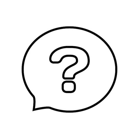 Premium Vector Question Icon Outline Message Bubble Question Mark