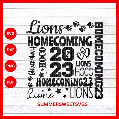 Homecoming Svg Lions Svg File Homecoming Shirt Svg Hoco