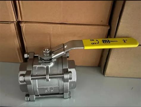 Válvula De Bola 3 Cuerpos Acero Inoxidable 316 Npt 1000wog MercadoLibre