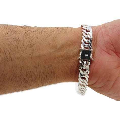 Pulseira Masculina Grumet Dupla Grossa Mm De Prata Maci A Fecho