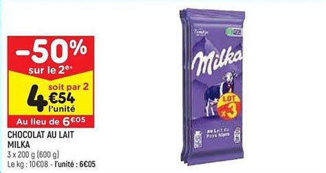 Promo Chocolat Au Lait Milka Chez Leader Price ICatalogue Fr