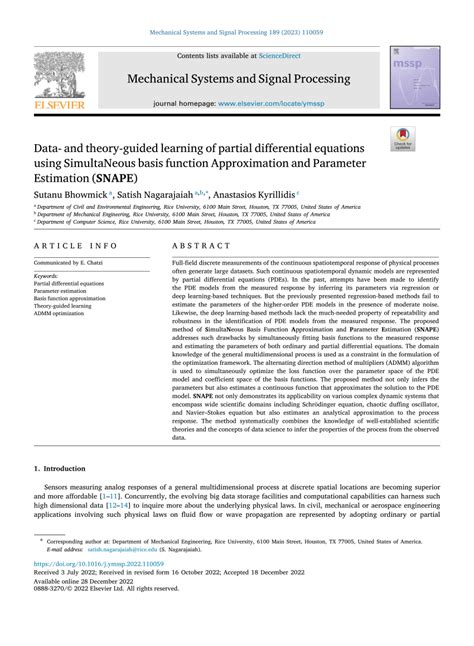 pdf data and theory guided learning of partial differential equations using simultaneous