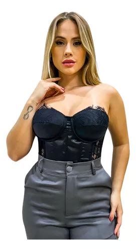 Cropped Top Feminino Corselet Tomara Que Caia Corselet Luxo Mercadolivre