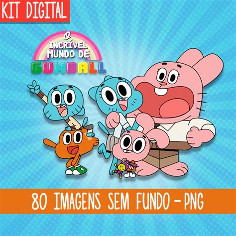O Incrível Mundo de Gumball Kit Digital no Elo7 Estúdio Pirarte 12EFDB1