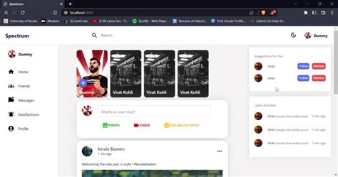 adarsh s on linkedin reactjs frontend socialmedia ui project mernstack 13 comments