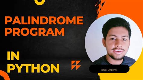 palindrome program in python youtube