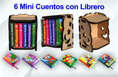 2 Colecciones de 6 cuentos cortos para niños en formato mini libro