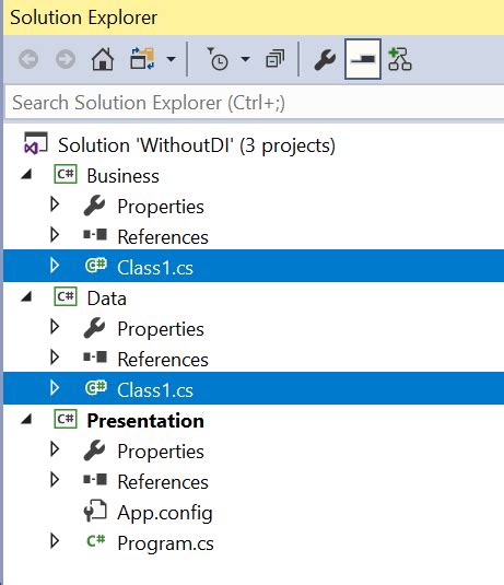 Dependency Injection Using Unity Resolve Dependency Of Dependencies