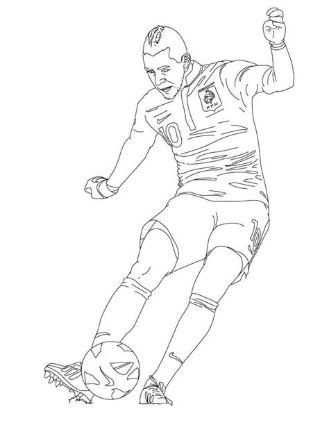 Dibujos de Jugadores de Fútbol para Colorear Dibujos Online