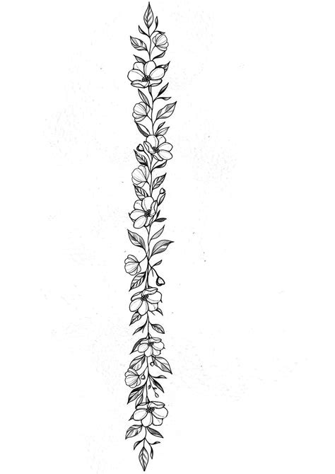 Flower Spine Tattoos Vine Tattoos Leg Tattoos Wrap Around Tattoo