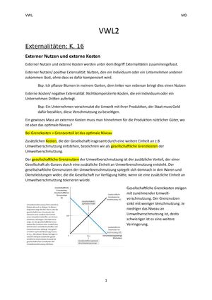 Volkswirtschaftslehre Kapitel 16 Externalitäten positive und