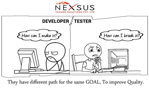 Developer Vs Tester They Have Different Path For The Same Goal