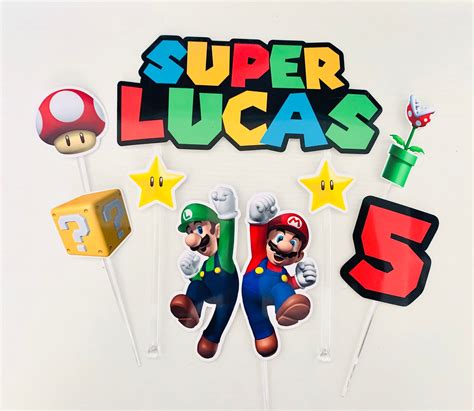 Personalizado Super Mario Bros Cake Topper Etsy