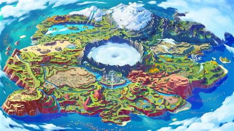 Pokémon Scarlet and Violet Map of the Paldea region POIs and new