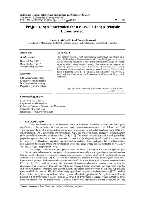 pdf projective synchronization for a class of 6 d hyperchaotic lorenz system