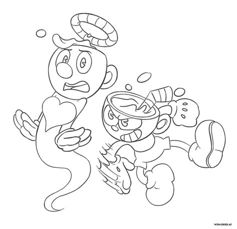 Desenhos Para Colorir Cuphead Chefes Cuphead E Mugman