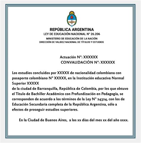 Legalización de Convalidación de Certificado Analítico de Estudios
