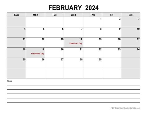 February 2024 Calendar Printable Pdf With Lines Image To U