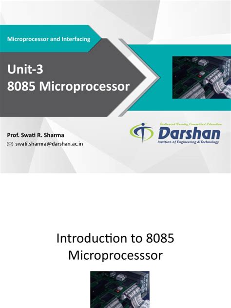 an introduction to the 8085 microprocessor architecture programming model and registers pdf