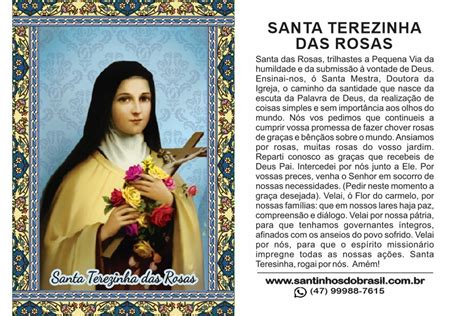 Santa Terezinha Das Rosas Ora O I Santinhos Do Brasil