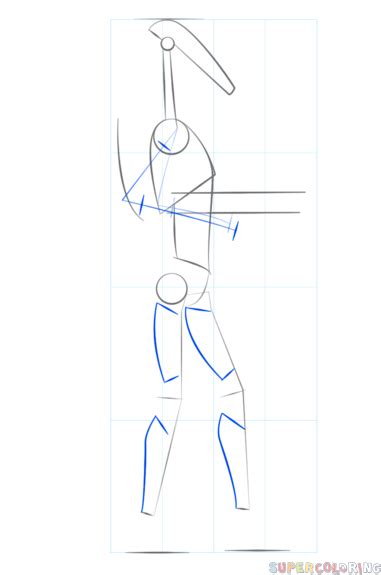 How To Draw A Battle Droid Step By Step Drawing Tutorials