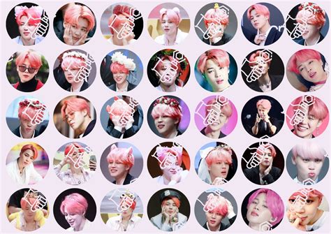 Print N Cut BTS Jimin Stickers 1 Page Printable Kpop Bts Stickers