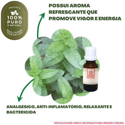 Óleo Essencial Menta Piperita Hortelã Pimenta